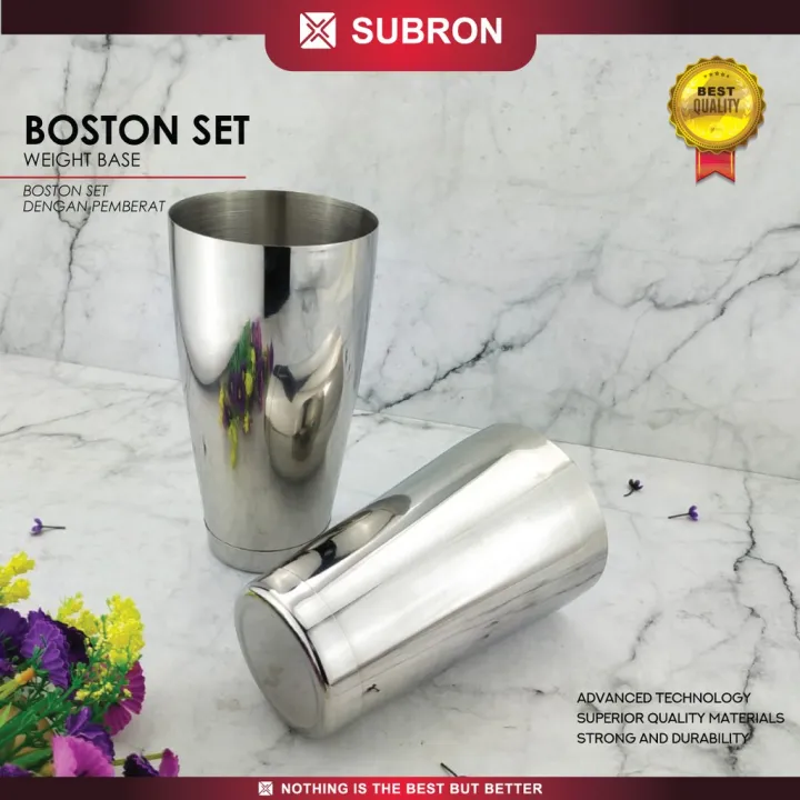 SUBRON Shaker Boston Stainless Set Dengan Pemberat Weight Base Boston ...