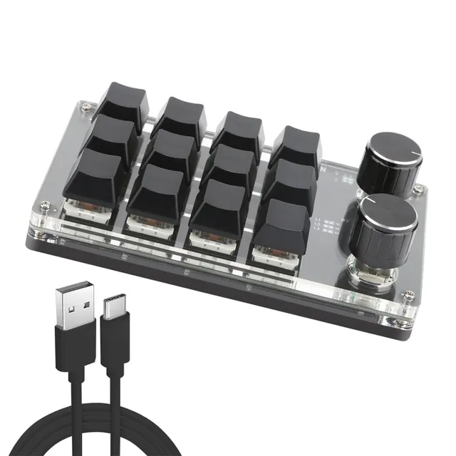 Macro Keyboard 3 Key1 Knob Rgb Custom Knob Keyboard Programming Mini 7058
