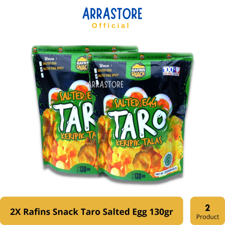 Keripik Talas TARO Salted Egg Rafins Snack - Cemilan Jajanan Crispy ...