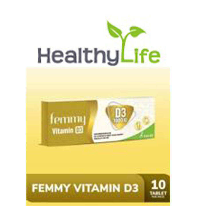 Femmy vitamin D3 1000 IU 1 stip isi 10 tablet ORIGINAL | Lazada Indonesia