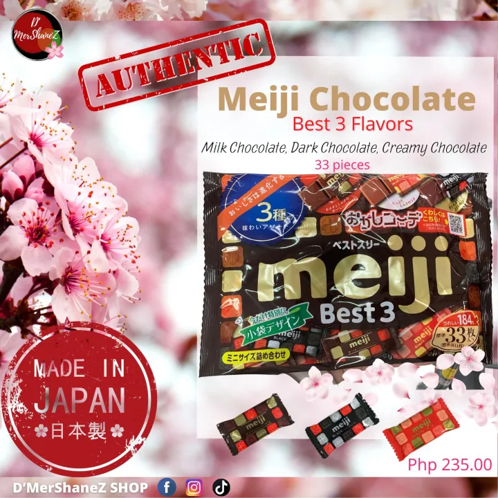 MEIJI Chocolates Best 3 | 184g (33 pcs) | Imported from JAPAN! | Lazada PH