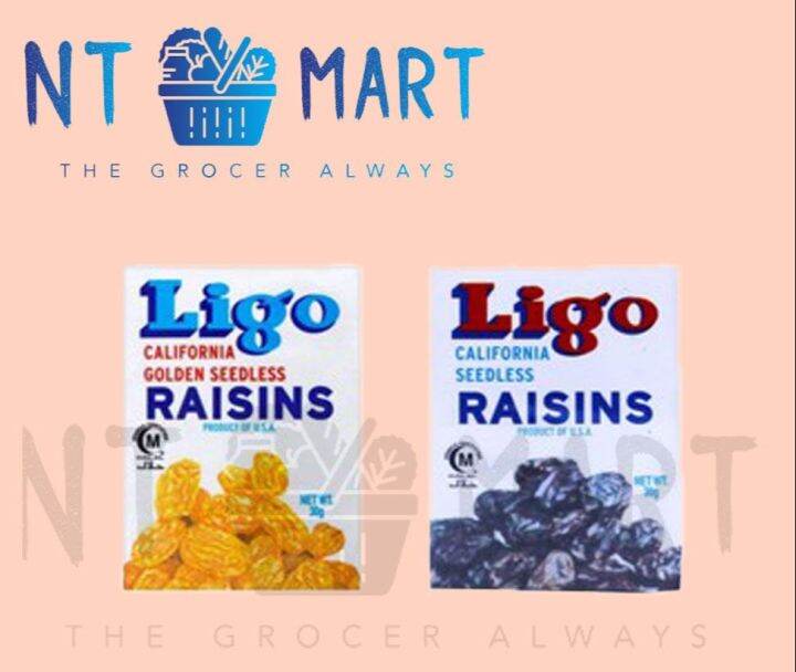 LIGO California Seedless Raisins - GOLDEN / BLACK (30G) | Lazada