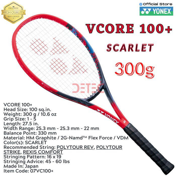Yonex VCORE 100 Plus - 300 gram Scarlet - raket tenis | Lazada Indonesia