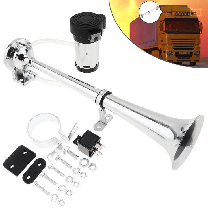 150dB 12V Super Loud Single Air Horn Musical Speaker Kit with Dustproof ...
