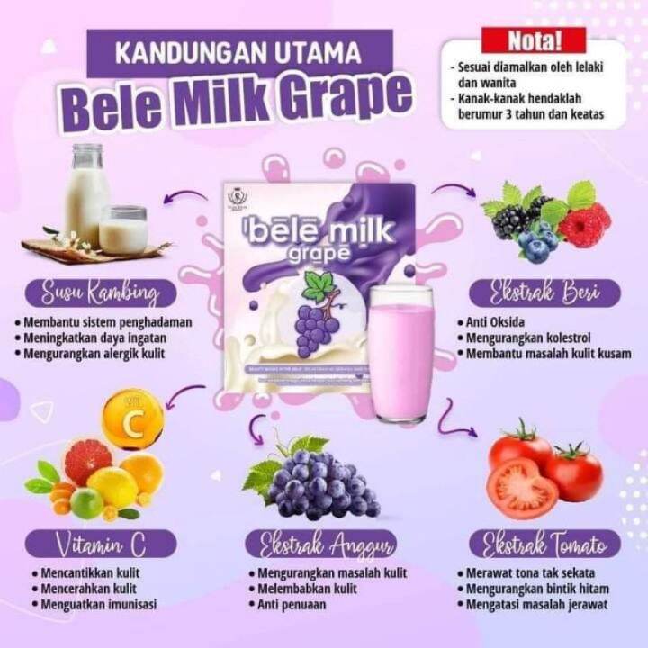 [ORIGINAL HQ] BELE SUSU ANGGUR / BELE MILK GRAPE READY STOCK FAST ...