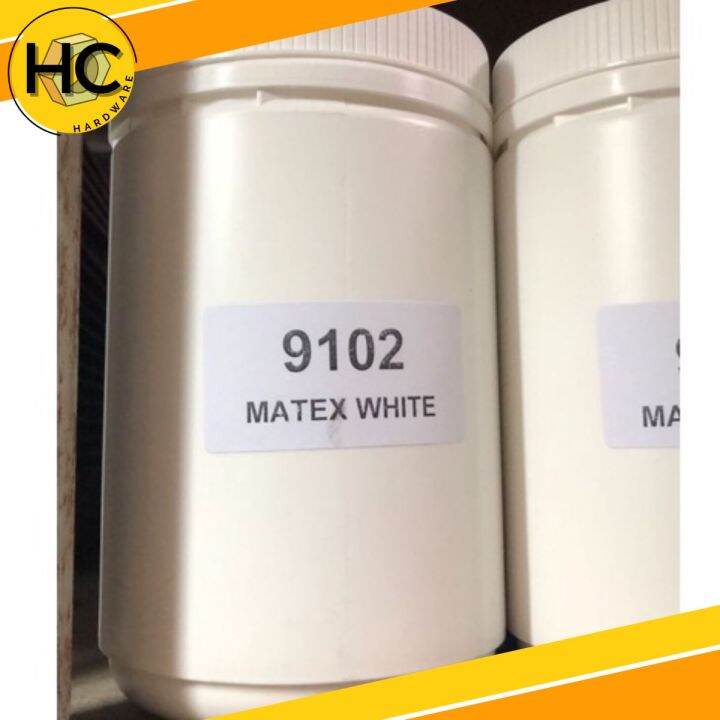 1Lit Original Matex White Paint 9102 Emulsion Cat Putih Kapur Air White ...