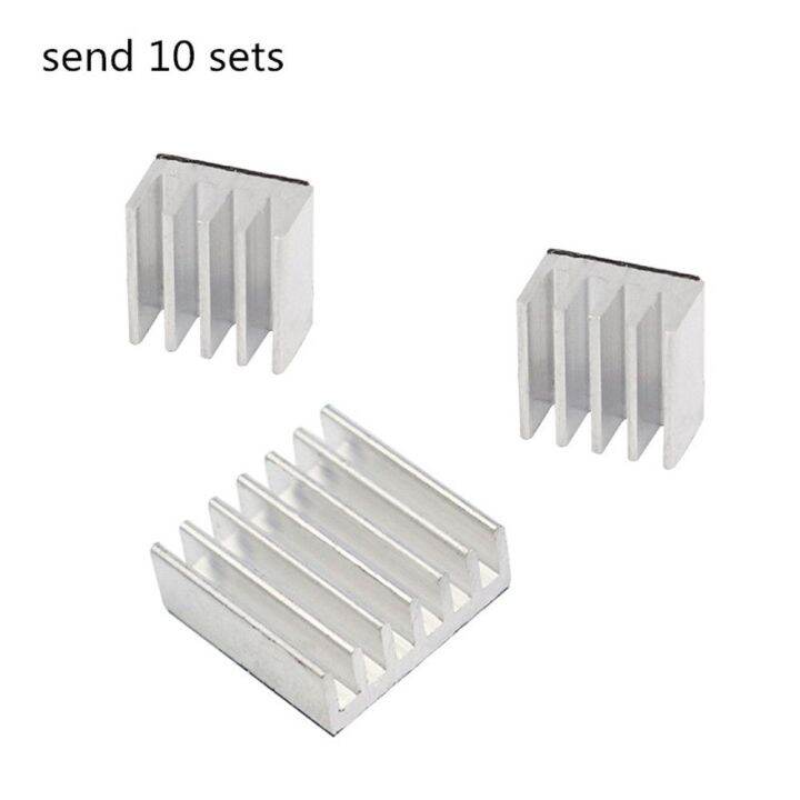 SNEAK 10 Sets Practical Pure Aluminum Pi 2 Radiator Raspberry Heatsink ...