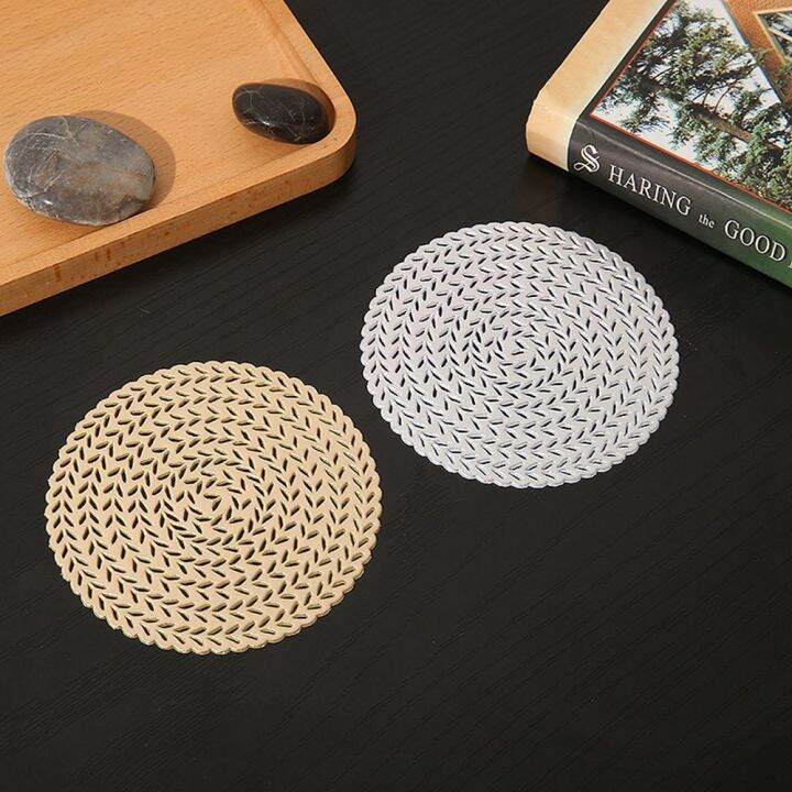 YIYU แผ่นรองเบาะรองโต๊ะบรอนซ์แบบกลวงของตกแต่งโต๊ะแผ่นรองจานที่รองแก้ว ...