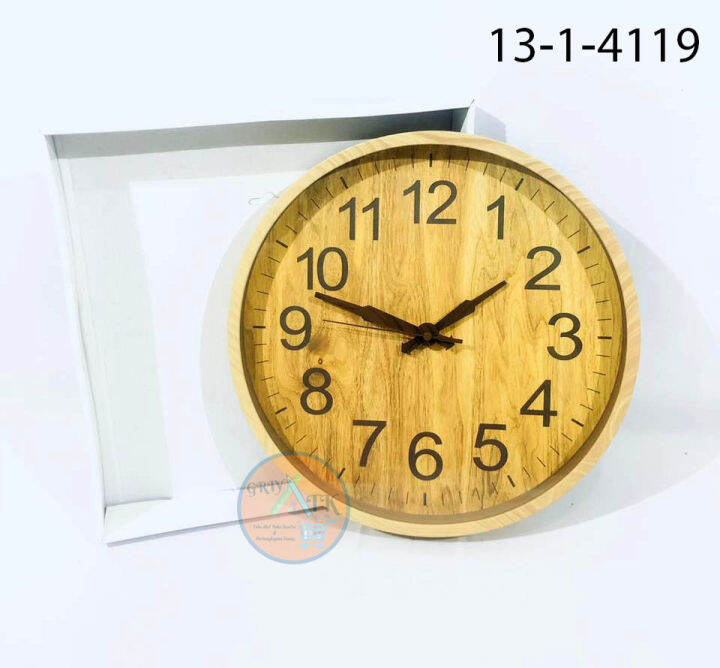 Jam Dinding Besar Bulat Kayu 3023 | Lazada Indonesia