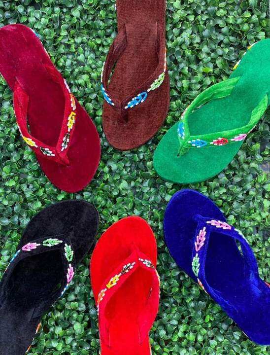 (MAKAPAL) Beaded Alpombra IPIT STYLE Indoor Slippers | Lazada PH