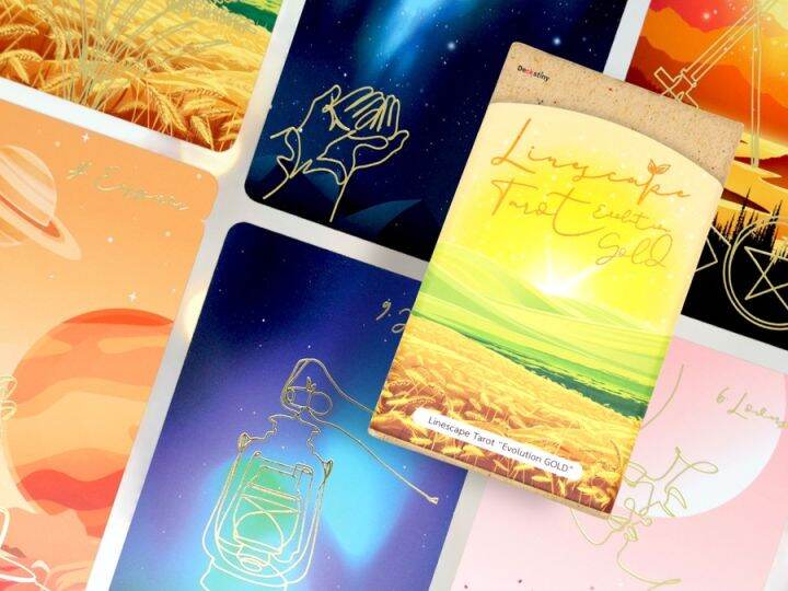 Linescape Tarot EVOLUTION GOLD ไลน์สเคพโกล์ด ไพ่ขอบทอง ไพ่ทาโรต์ 78ใบ ไพ่ทาโร่ แท้ น่ารัก สวย ดู ...