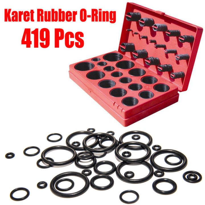 ( BIG PROMO - BISA COD ) O-ring Set box - Karet Rubber O Ring Universal Seal Tightening 419PCS ...