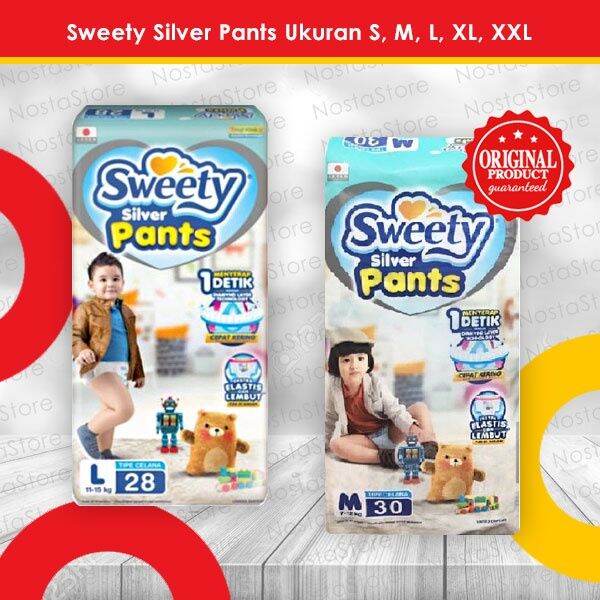 Sweety Silver Pants / Popok Sweety Ukuran S, M, L, XL XXL | Lazada ...
