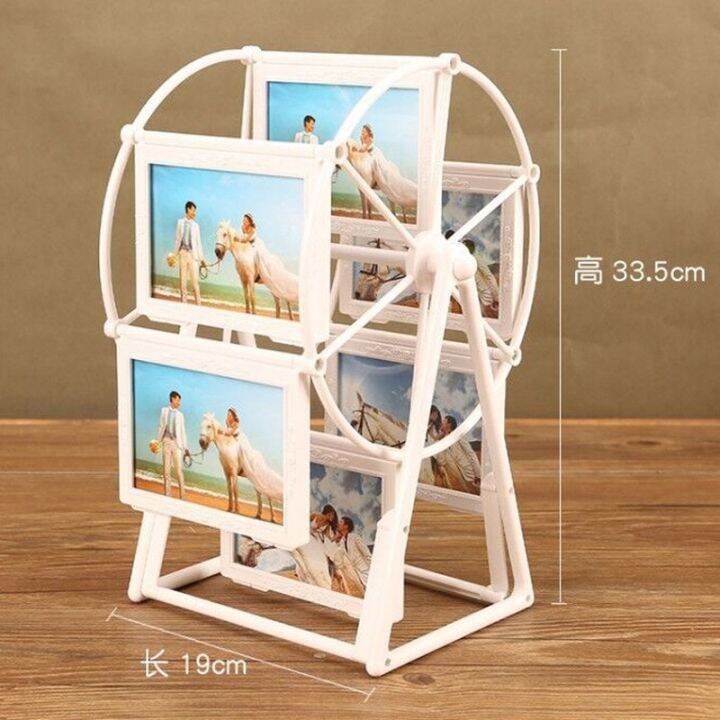 Retro Ferris Wheel Photo Frame Pure White TV Cabinet Table 5 Inch ...