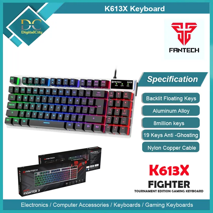 DIGITAL Fantech FIGHTER K613X Aluminum Backlit Gaming Keyboard | Lazada PH