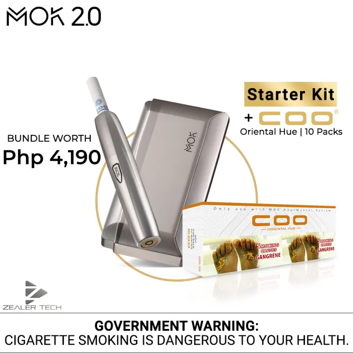 MOK 2.0 Starter Kit (Gold) + COO 1 Ream of Heat-Not-Burn Sticks (Oriental Hue) | Lazada PH