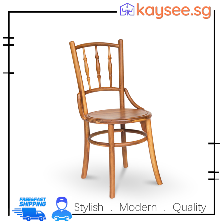 kaysee| Ready Stock| Cypris Teak Wood Kopitiam Chair| Kayu Jati ...