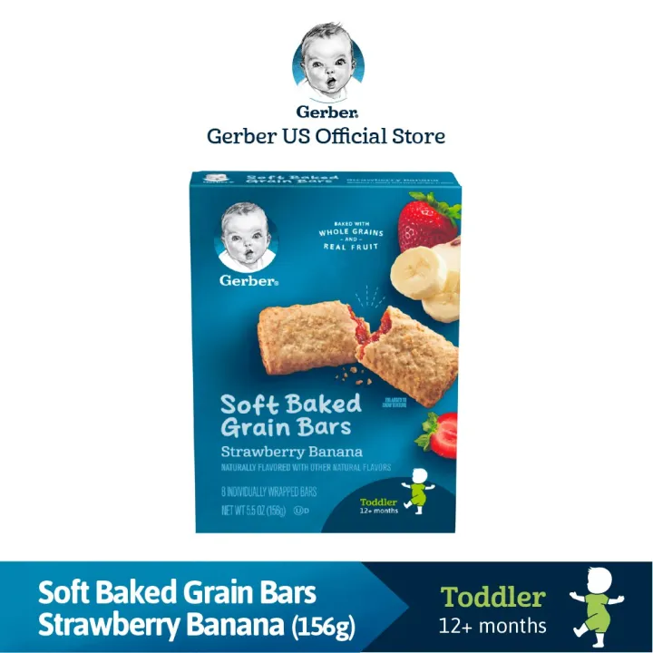 Gerber Soft Baked Grain Bars Strawberry Banana 156g | Lazada PH