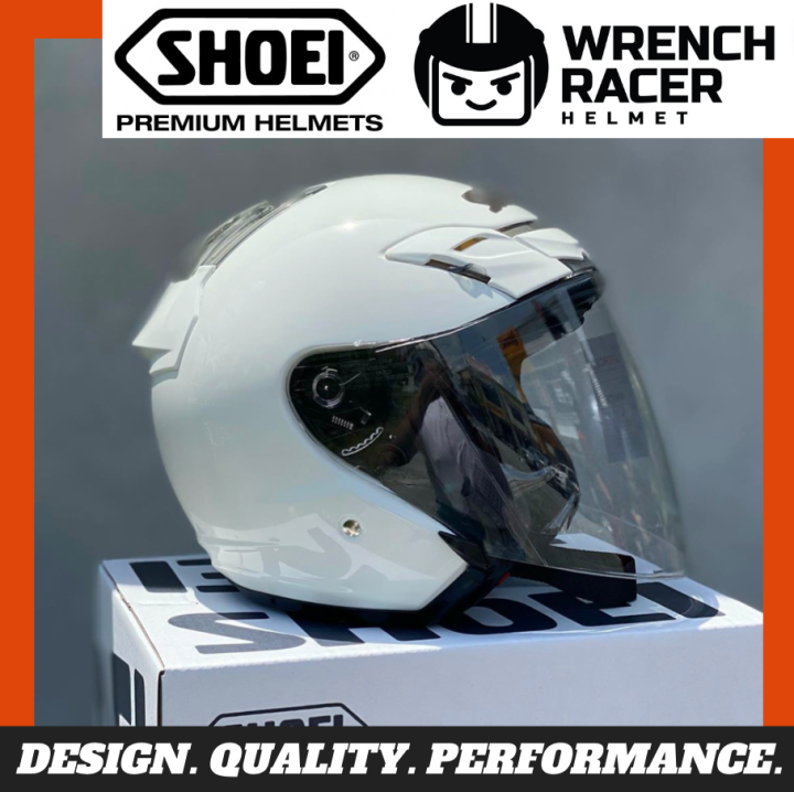 Helmet SHOEI JFORCE 3 / SHOEI JF3 White Helmet / SHOEI JF3 Putih Helmet ...