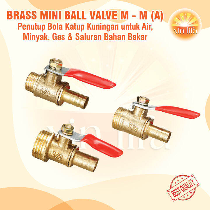 Katup Bola Kecil Kuningan Anggun, Katup Ulir Wanita/Pria Gabungan 1/8 1 ...