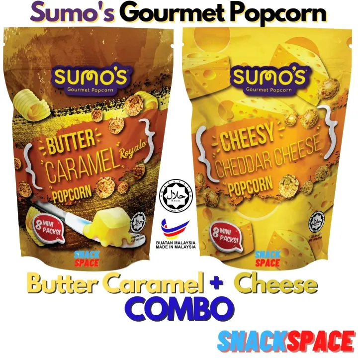 Sumo's Gourmet Butter Caramel & Cheese Popcorn FAMILY PACK (COMBO) | Lazada