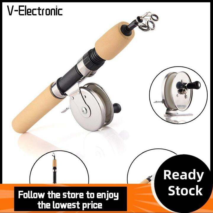 V-ELECTRONIC High Quality Spinning Carbon Ice Fishing Rods Retractable ...