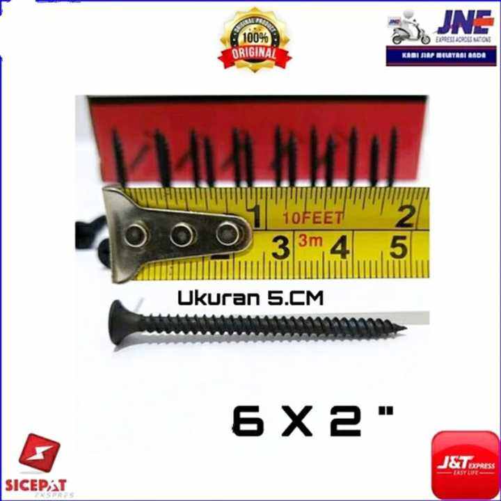 1 DUS skrup gypsum panjang 5 cm isi 500pcs 1 dus sekrup gipsum 6x2 ...