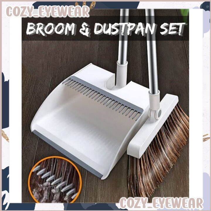 Magic 2 in 1 Broom Dustpan Set Outdoor Broom Teeth Combo Sweeping Tools Home Kitchen Office ...