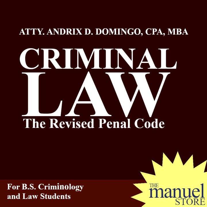 Domingo (2021/2022) - Criminal Law - Revised Penal Code RPC Book 1 2 ...