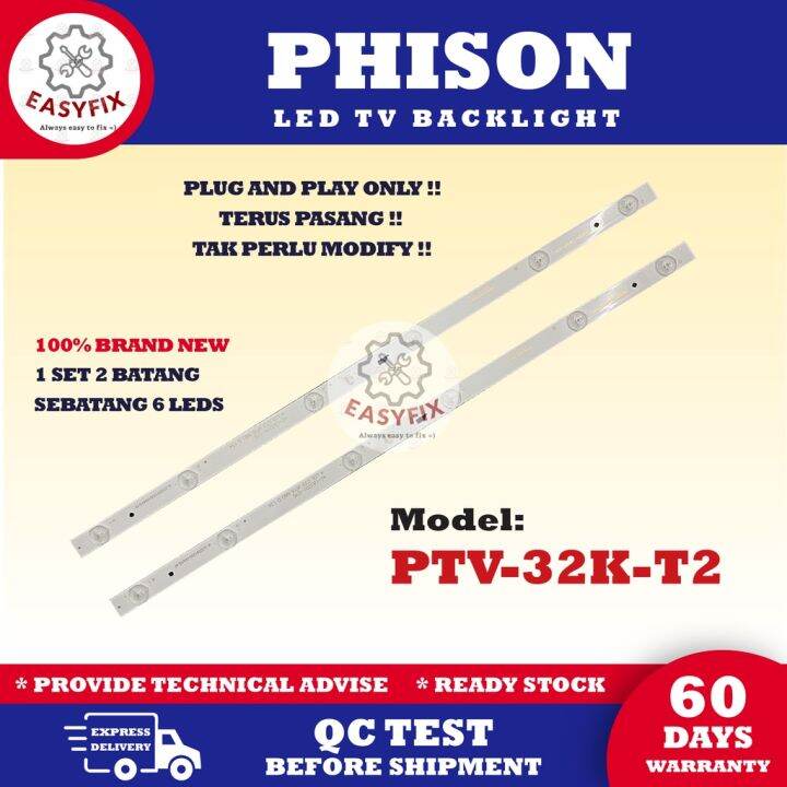 PTV-32K-T2 PHISON 32 INCH LED TV BACKLIGHT ( LAMPU TV ) 32" BACKLIGHT ...