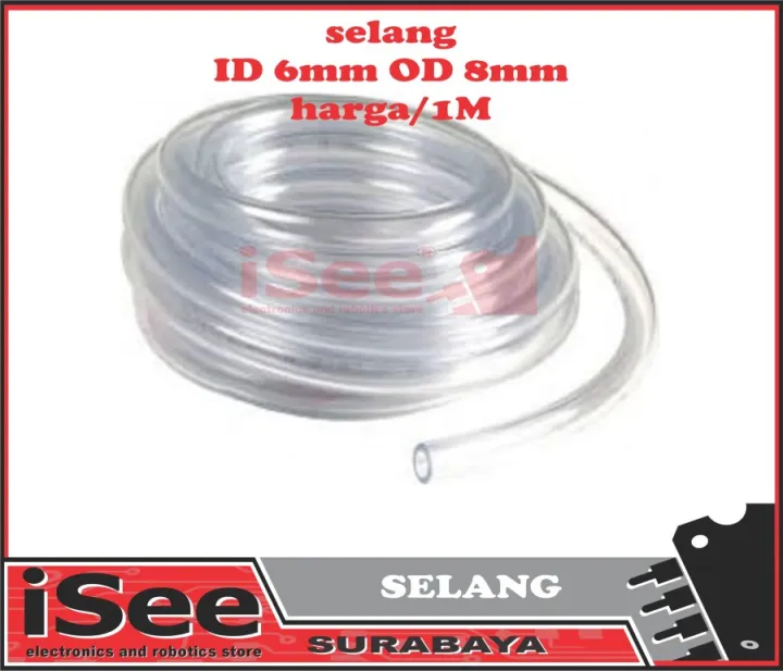 Selang Air Kecil Bening Transparan Tebal 1/4" ID 6 MM Murah Per Meter ...