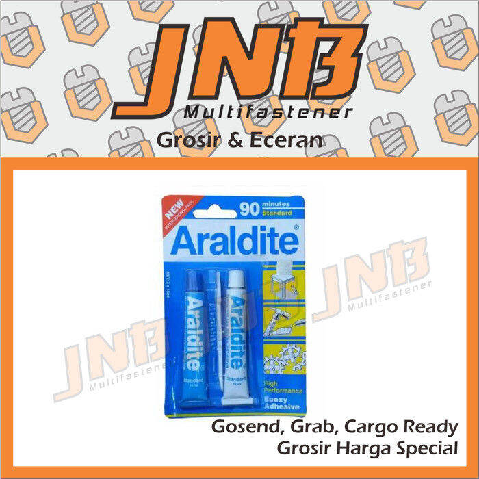 Lem Araldite Biru 90menit 30ml Lem logam kaca plastik kayu keramik ...