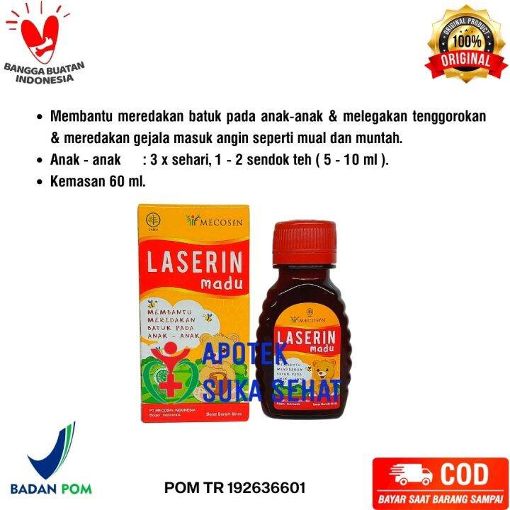LASERIN MADU ANAK 60 ML / OBAT BATUK | Lazada Indonesia