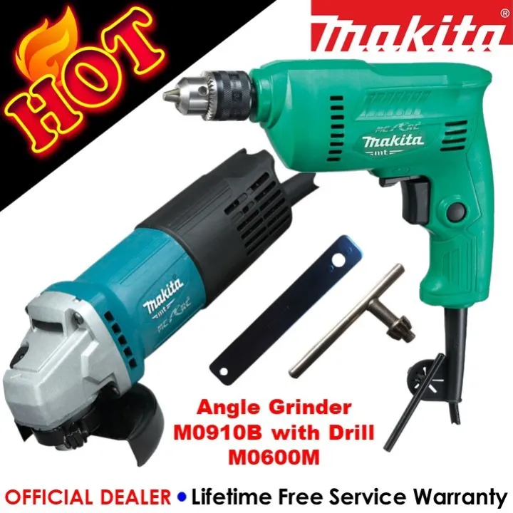 Makita Angle Grinder M0910B with Makita Drill M0600M | Lazada PH