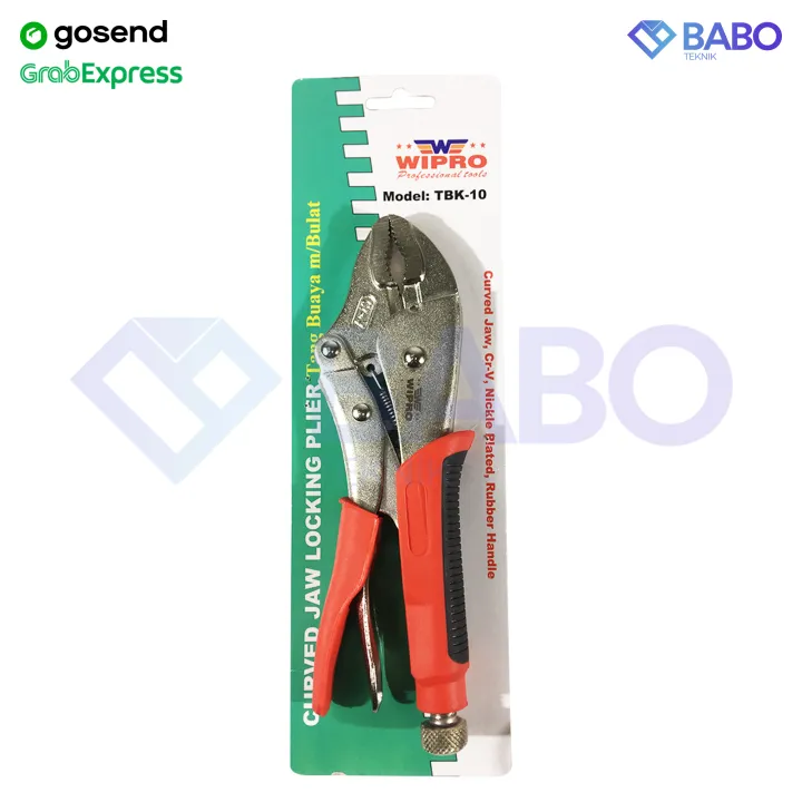 WIPRO Tang Buaya 10 inch Bengkok Tang Jepit Gagang Karet Heavy Duty ...
