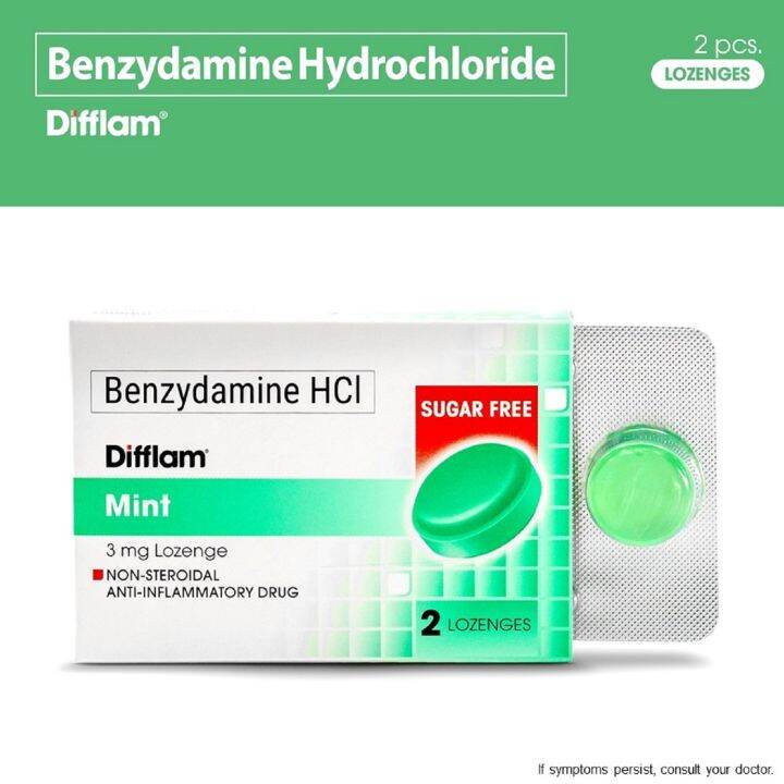 DIFFLAM Mint 3mg Lozenge Sugar Free X 2 Per Pack | Lazada PH