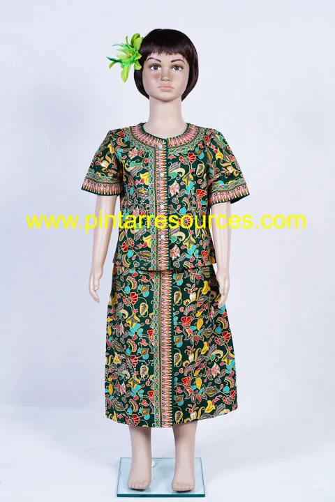 Malay Girl Traditional Dress Budak Perempuan Baju Kebaya PS1705 Green ...