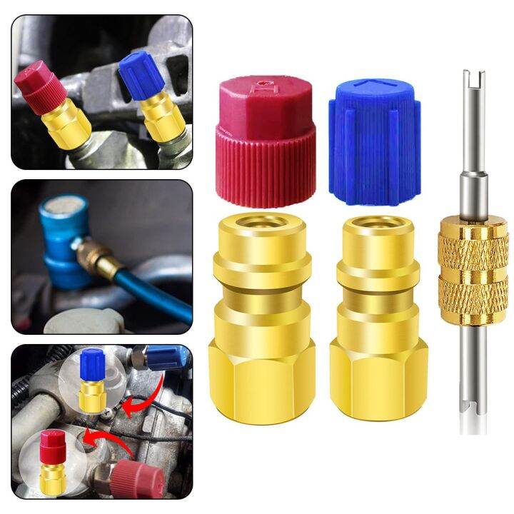 High Low Side Quick Coupler Quick Disconnect Conversion Kit Auto Parts ...