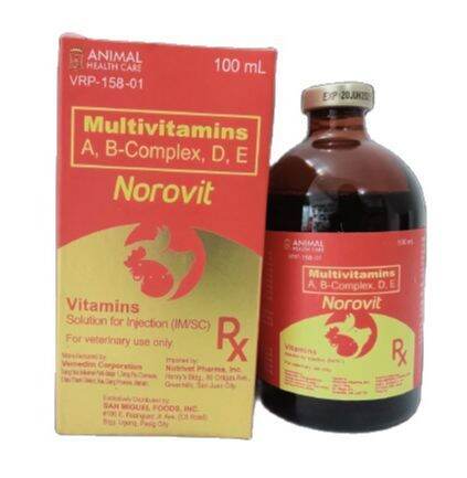 [3G AGRIVET] 1 BOTTLE NOROVIT 100ML /INJECTION/MULTIVITAMINS FOR ...