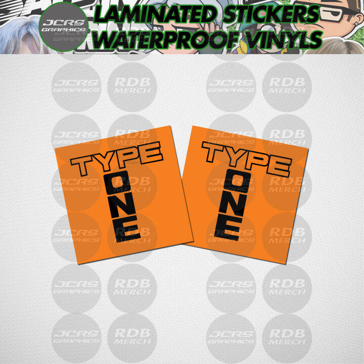 TYPE ONE Car sticker JDM STICKER HIGH QUALITY VINYL WATERPROOF ...