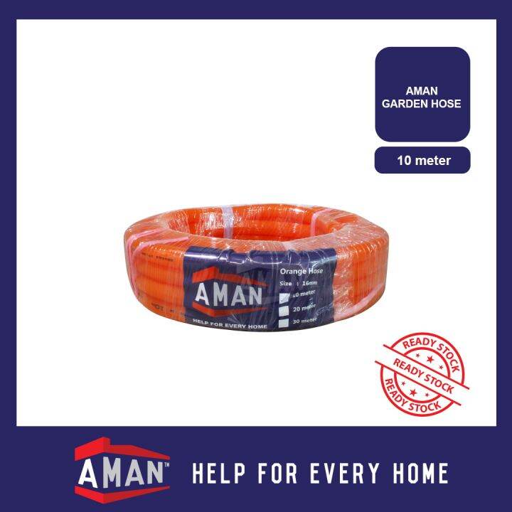 PVC Garden Hose Orange 16mm Diameter 10M 2mm Thickness Multipurpose ...