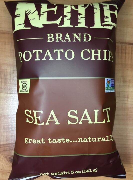 KETTLE Potato Chips Sea Salt 141g - USA | Lazada