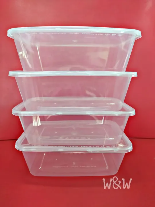 Thinwall Rectangle 750 ML / Kotak Makan Plastik 750ML - ISI 50pcs | Lazada Indonesia