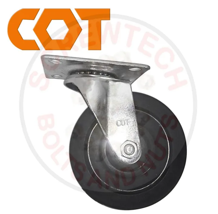 COT Swivel Plated Caster Rubber Wheel 2-1/2 199065 | Lazada PH