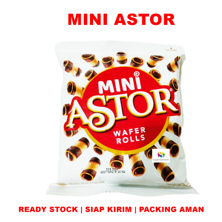 Mini Astor Wafer Rolls Cokelat 27 Gram | Lazada Indonesia