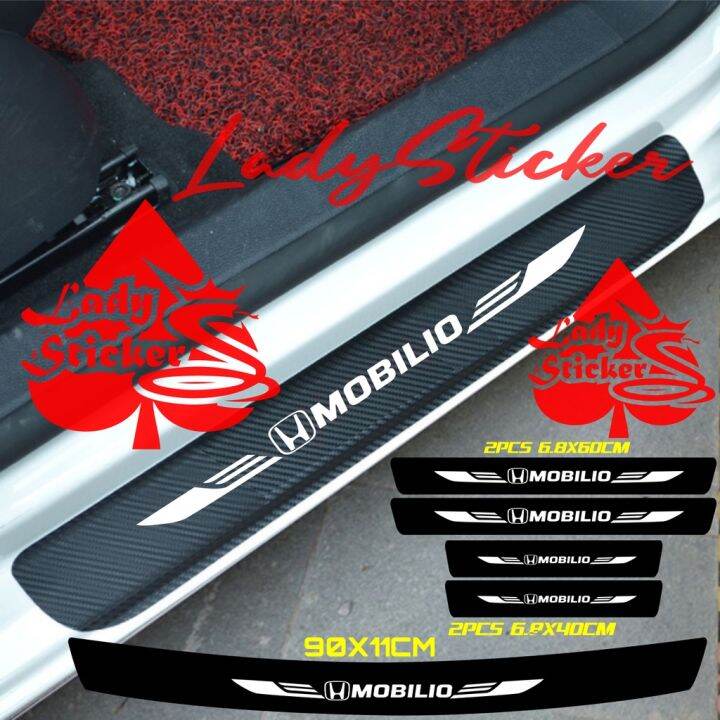 5pcs sticker sill plate carbon 3d mobil mobilio rs sticker karbon 3d ...