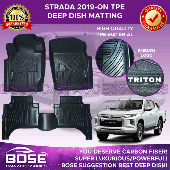 TPE Car Deep Dish Matting for Mitsubishi Strada 2014 2015 2016 2017 ...