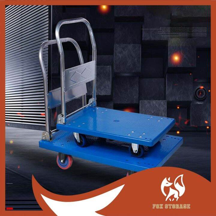 Silent Folding Trolley Pull Cargo Flatbed Truck Plastic Trolley Four ...