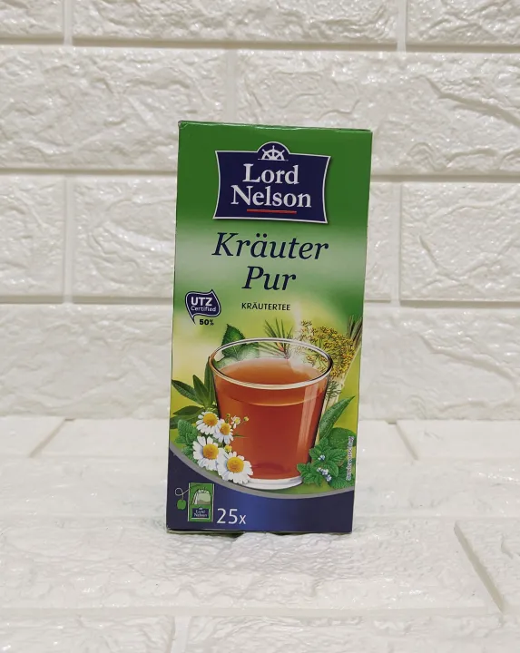 PURE HERBAL TEA IMPORTED LORD NELSON KRÄUTER PUR KRAUTERTEE PACKS OF 25 ...