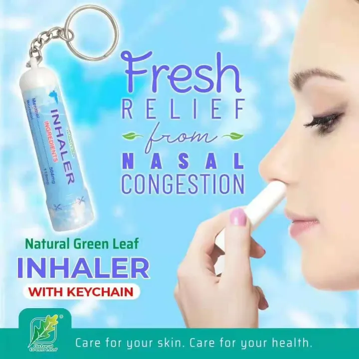 Natural Green Leaf Inhaler with Keychain | Lazada PH